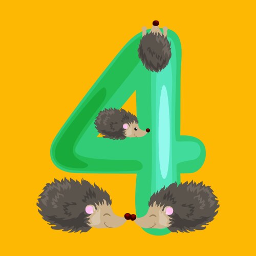 Number 4 cartoon Vector Images & Graphics for Commercial Use | VectorStock