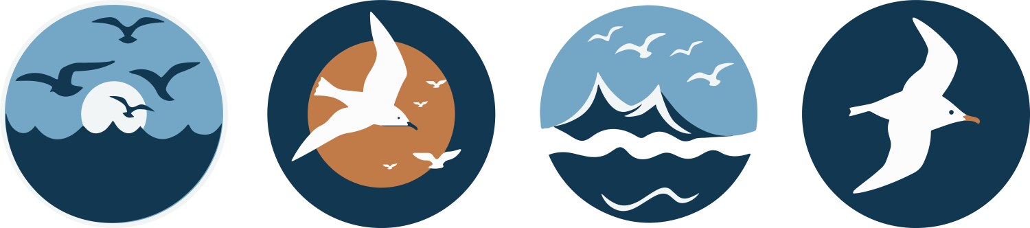 Minimalist whale tail design Royalty Free Vector Image