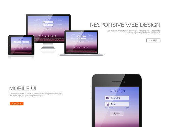 Responsive design concept Royalty Free Vector Image