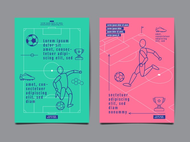 Template sport layout design flat graphic Vector Image