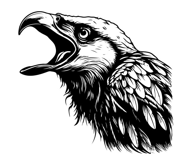 Raven crow hand drawn sketch Royalty Free Vector Image
