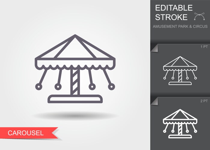 Carousel sketch clip art isolated Royalty Free Vector Image