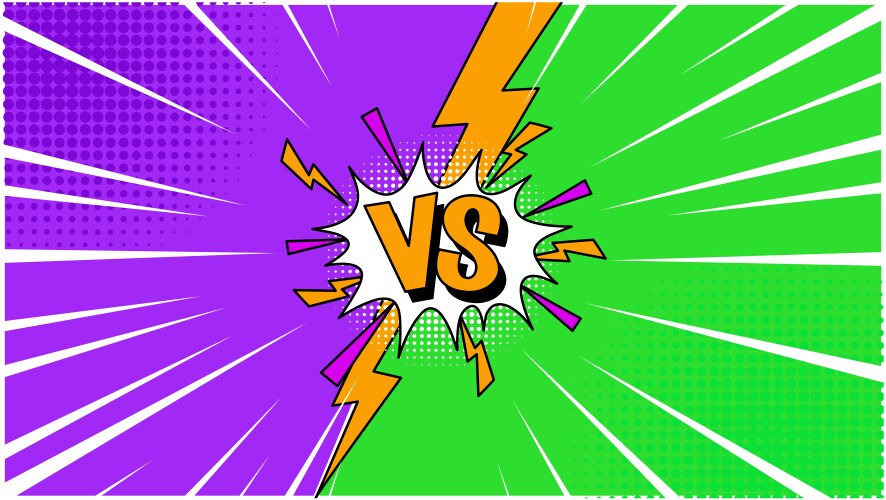 Soccer championship versus battle cartoon Vector Image
