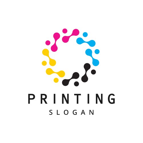 Digital print logo design template Royalty Free Vector Image Digital print logo design template Royalty Free Vector Image