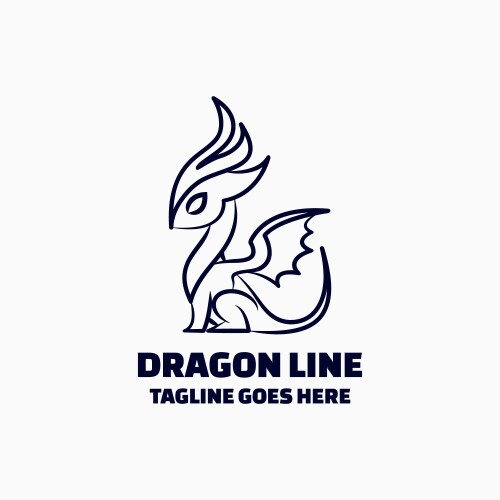 Dragon logo icon design Royalty Free Vector Image