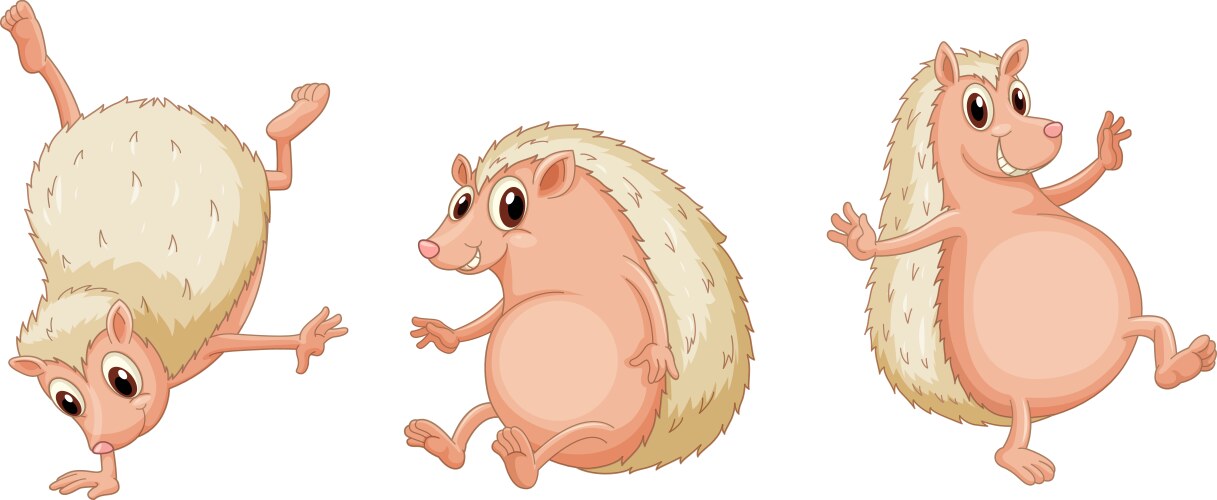 Hedgehog set Royalty Free Vector Image - VectorStock