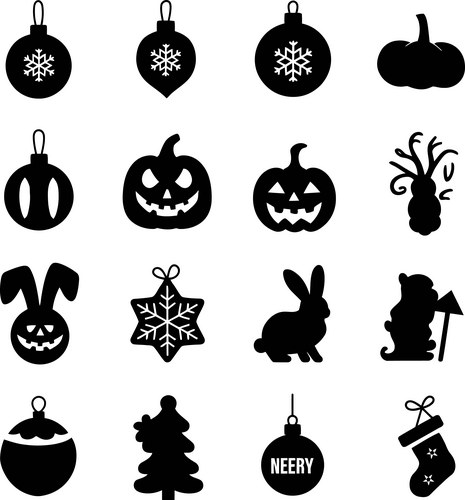 Halloween christmas easter Vector Images & Graphics for Commercial Use | VectorStock