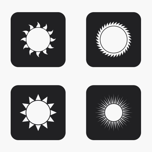 Sun Icon Set - Modern & Bright – Royalty-Free Vector | VectorStock