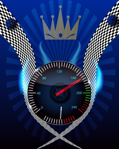 Car race speedometer icon cartoon style Royalty Free Vector