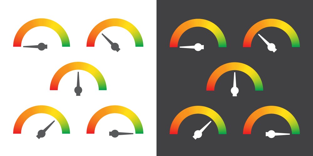 Meter signs infographic gauge element Royalty Free Vector