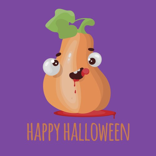 Robber pumpkin halloween funny cartoon Royalty Free Vector