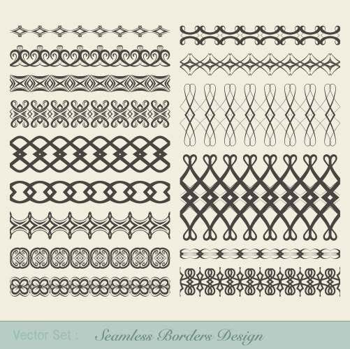Borders and lines for design geometric elements Vector Image