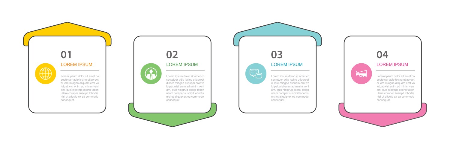 Square option infographic banner data Royalty Free Vector