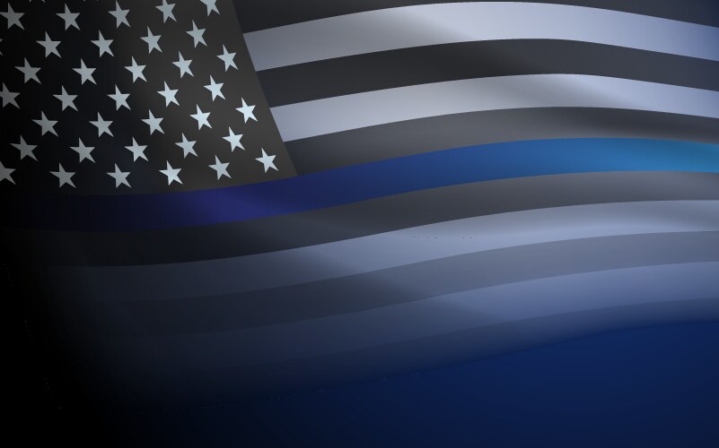 Thin Blue Line Flag Vector Images (over 1,200)