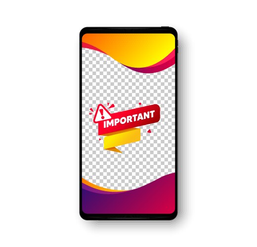 Important paper banner attention message tag Vector Image