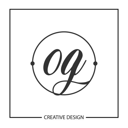 Initial letter og logo template design Royalty Free Vector
