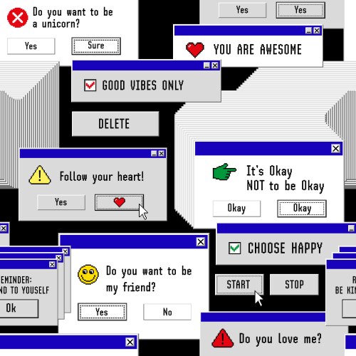 Retro computer window old user interface warning Vector Image