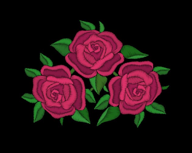 Embroidery Roses Vector Images (over 3,000)