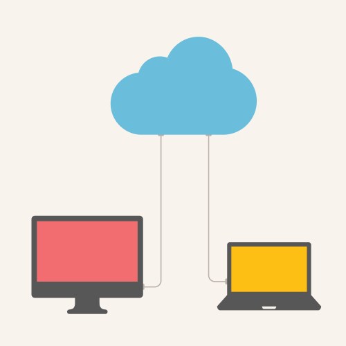 Cloud service Royalty Free Vector Image - VectorStock