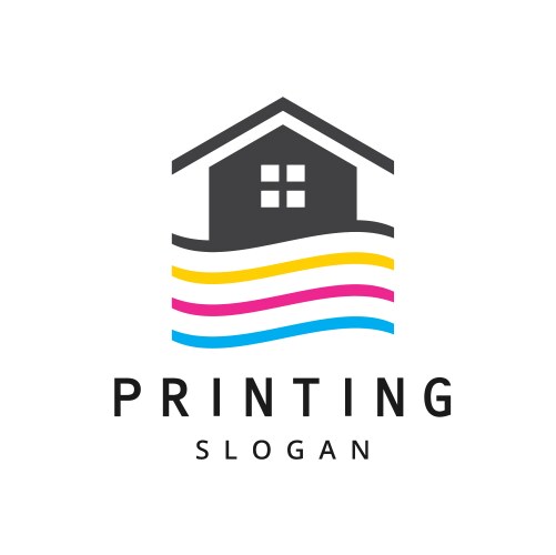 Digital print logo design template Royalty Free Vector Image Digital print logo design template Royalty Free Vector Image