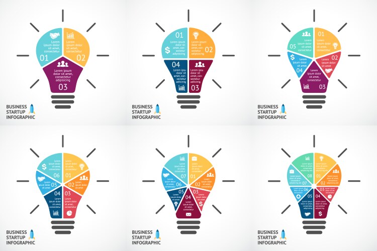 Puzzle light bulb infographic generating new Vector Image