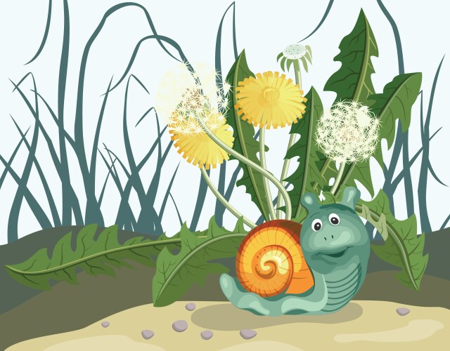 A slow snail Royalty Free Vector Image - VectorStock