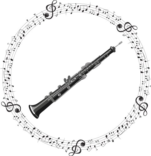 Round musical notes frame Royalty Free Vector Image