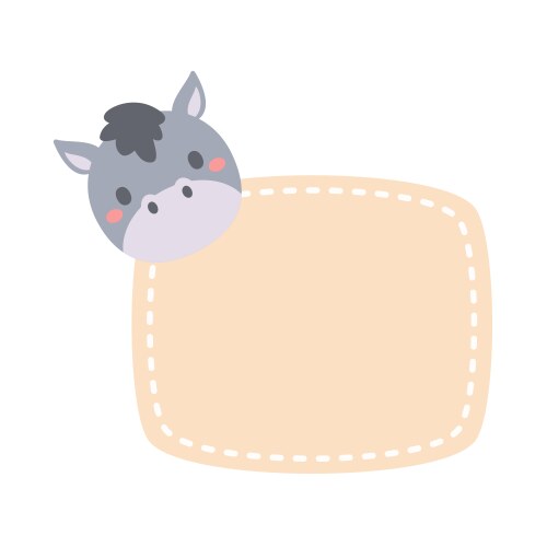 Cute wild animal cartoon text frame for kids Vector Image