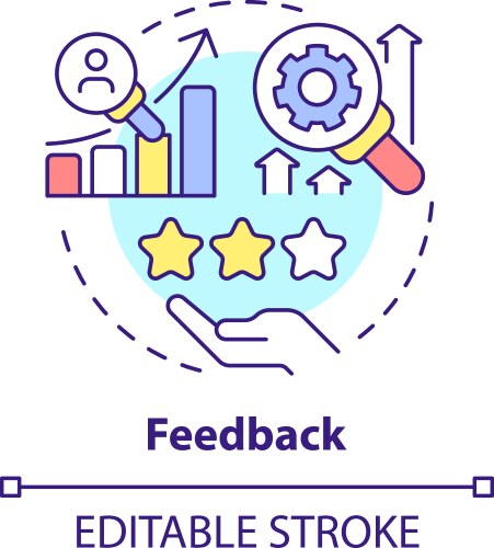 Student-centered learning loop concept icon Vector Image