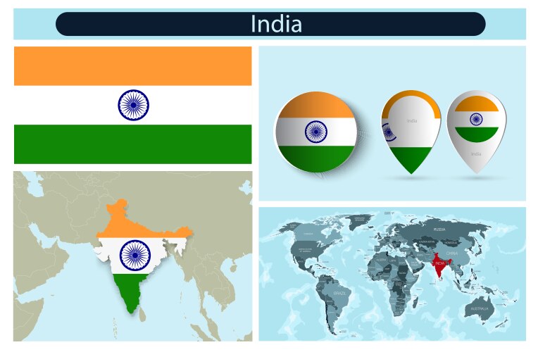 Political infographics made from maps and flags Vector Image