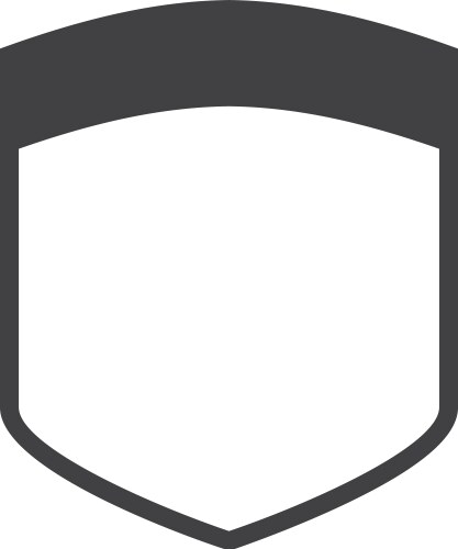 Classic shield outline Royalty Free Vector Image