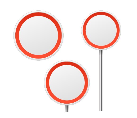 Traffic signs set Royalty Free Vector Image - VectorStock