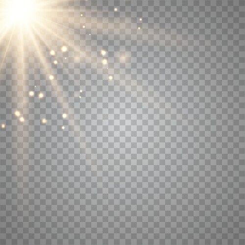 Transparent sunlight special lens flare Royalty Free Vector