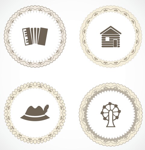 Vintage stickers and labels Royalty Free Vector Image