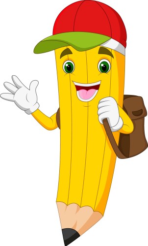 Pencil cartoon Vector Images & Graphics for Commercial Use | VectorStock