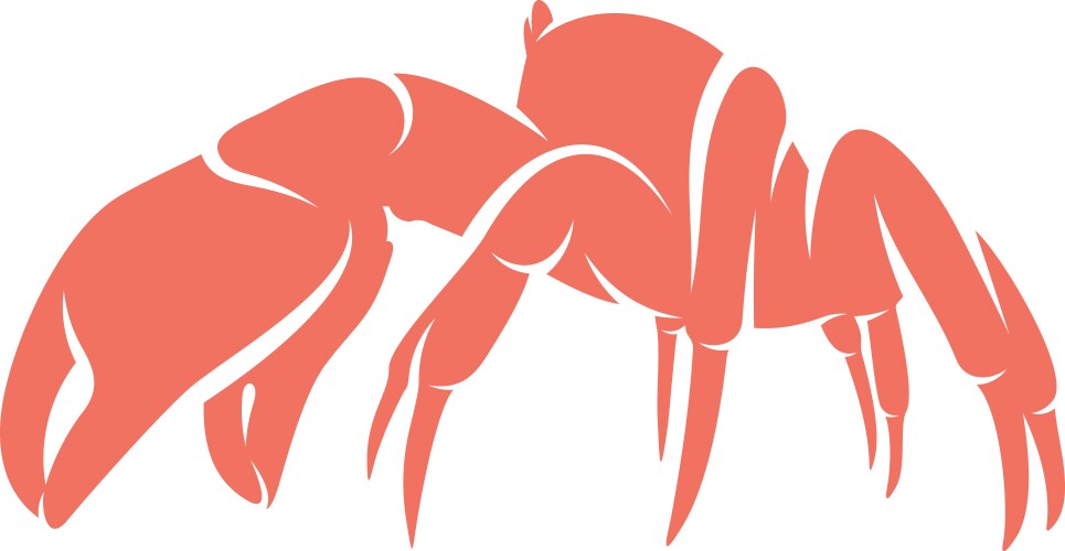 Crab logo design template silhouette Royalty Free Vector