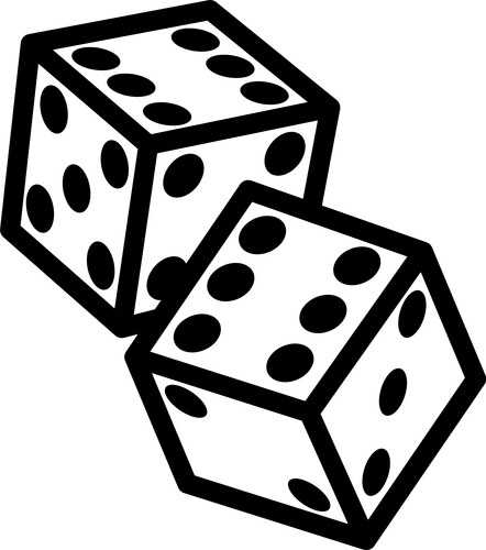 Dice icon for board games and random generators Vector Image