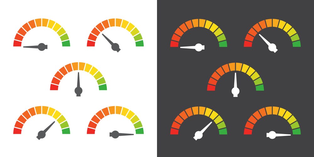 Meter signs infographic gauge element Royalty Free Vector