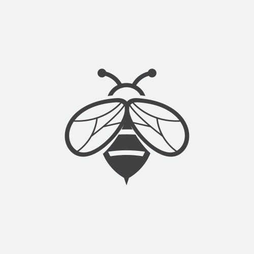 Honey bee icon silhouette Royalty Free Vector Image