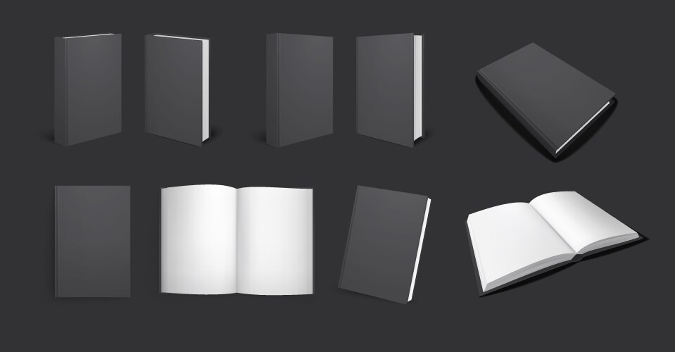 Notebook realistic mockup composition Royalty Free Vector