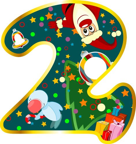 Christmas Number 2 Vector Images (over 1,100)