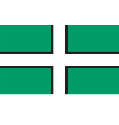 Black outline flag of denmark Royalty Free Vector Image