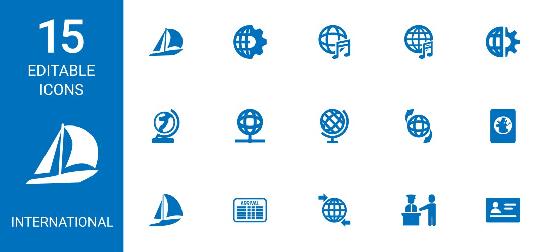 International icons Royalty Free Vector Image - VectorStock