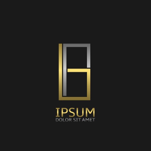 Metallic business font letter b Vector Images & Graphics for Commercial ...