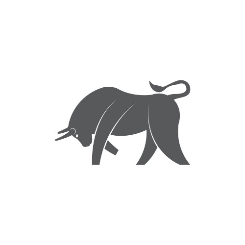 Bull icon on white background Royalty Free Vector Image