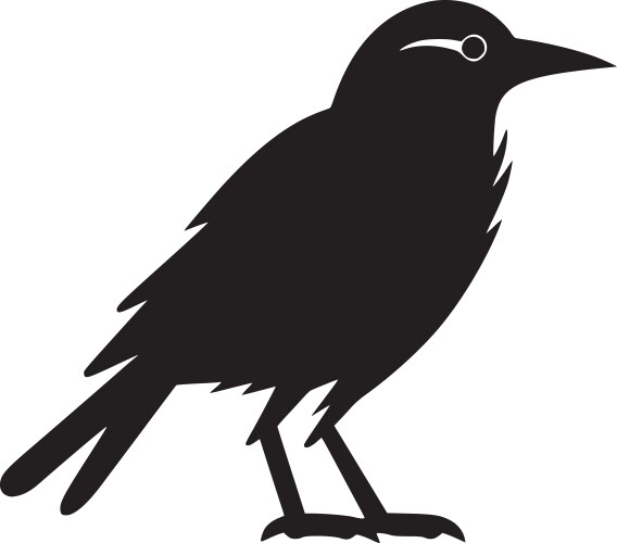 Crow - high quality logo ideal for t-shirt Vector Image