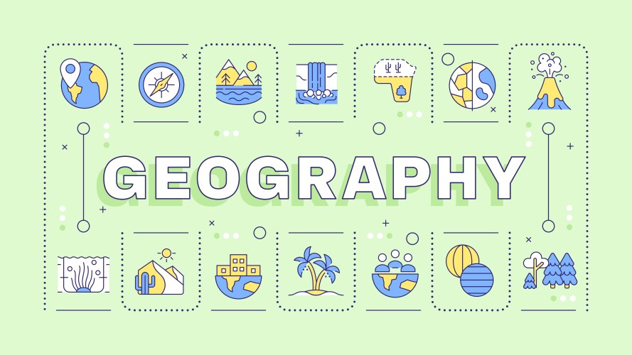 Geography brown word concept Royalty Free Vector Image