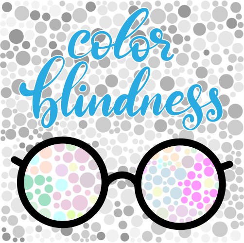 Color blindness concept Royalty Free Vector Image