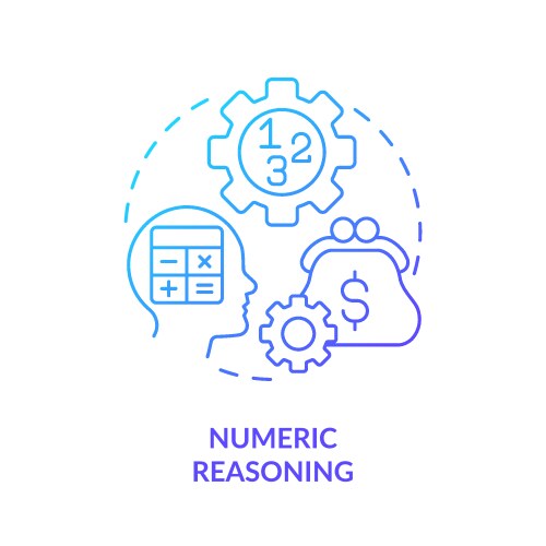 Working memory blue gradient concept icon Vector Image