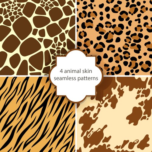 Animal skin hand drawn texture seamless pattern Vector Image